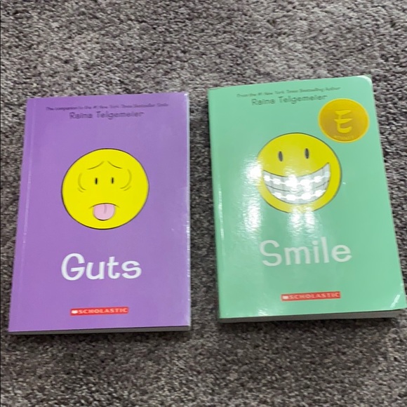 Other | Lot Of 2 Books Guts And Smile By Raina Telgemeier | Poshmark